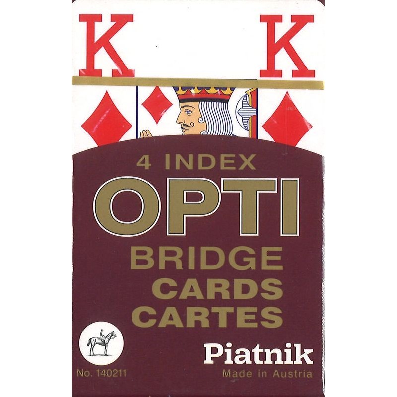 Jeu de bridge (55 cartes) - Piatnik - Jeu de bridge classique de 55 cartes