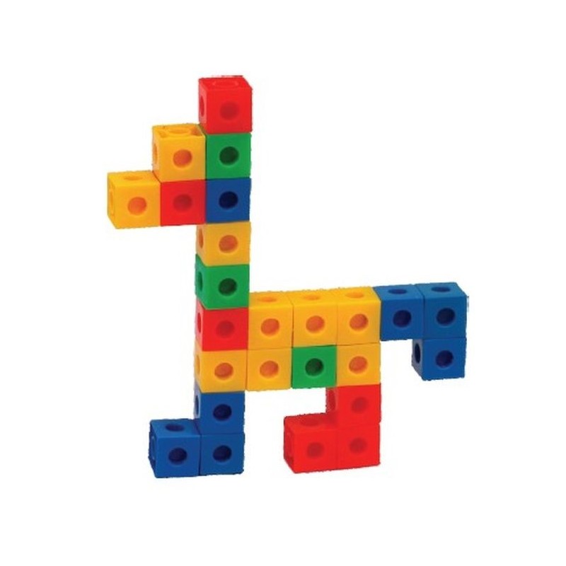 Cubes à connecter - 100 pièces - 100 cubes encastrables ou multicubes pour les activités ...
