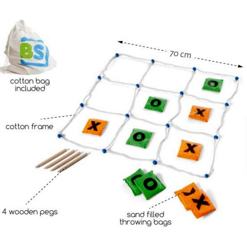 Morpion XXL - Version géante du Tic Tac Toe à jouer par terre - BS Toys