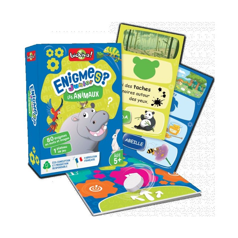 Jeu de devinettes pour les enfants non-lecteurs sur le thème des animaux.