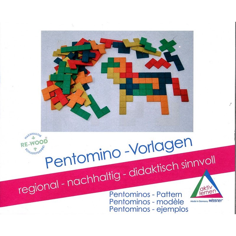 20 modèles à l'échelle pour faire des figures avec les pentominos.