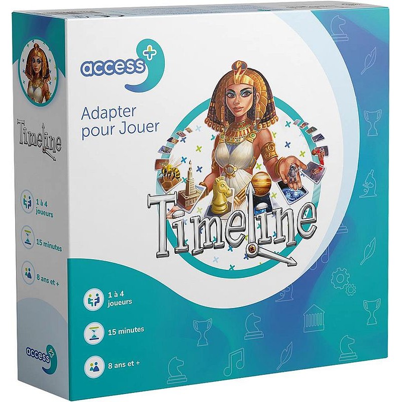 Version Access+ du célèbre jeu de mémoire et de réflexion Timeline, adapté au public présentant ...
