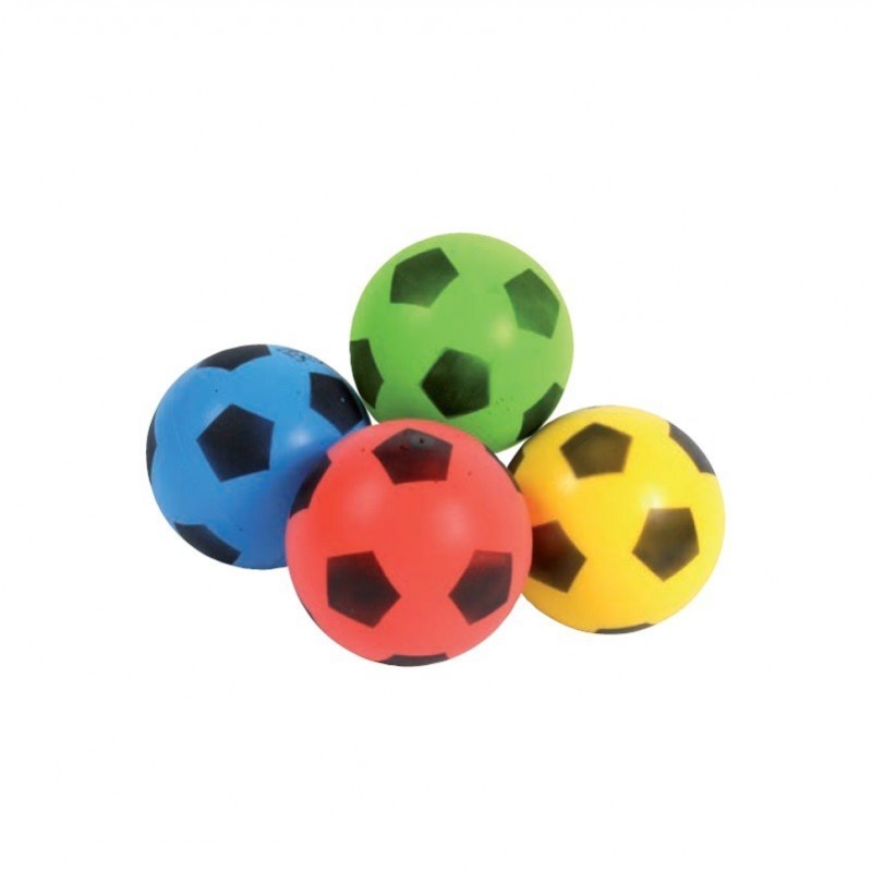 Lot de 4 ballons de foot en mousse 18 cm - Des ballons de football aux ...