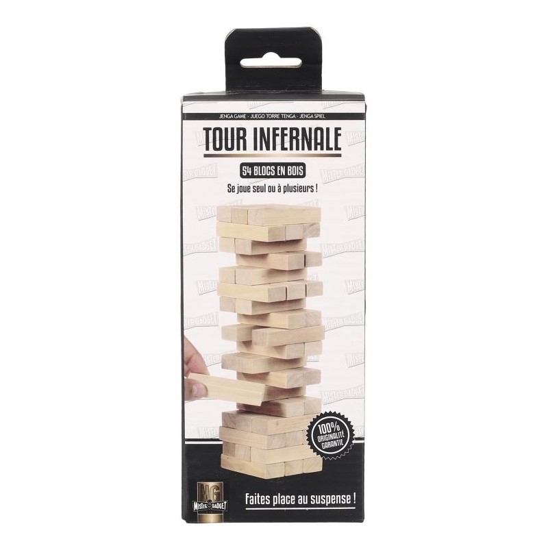 Tour infernale Jenga - jeu d'adresse et d'équilibre.