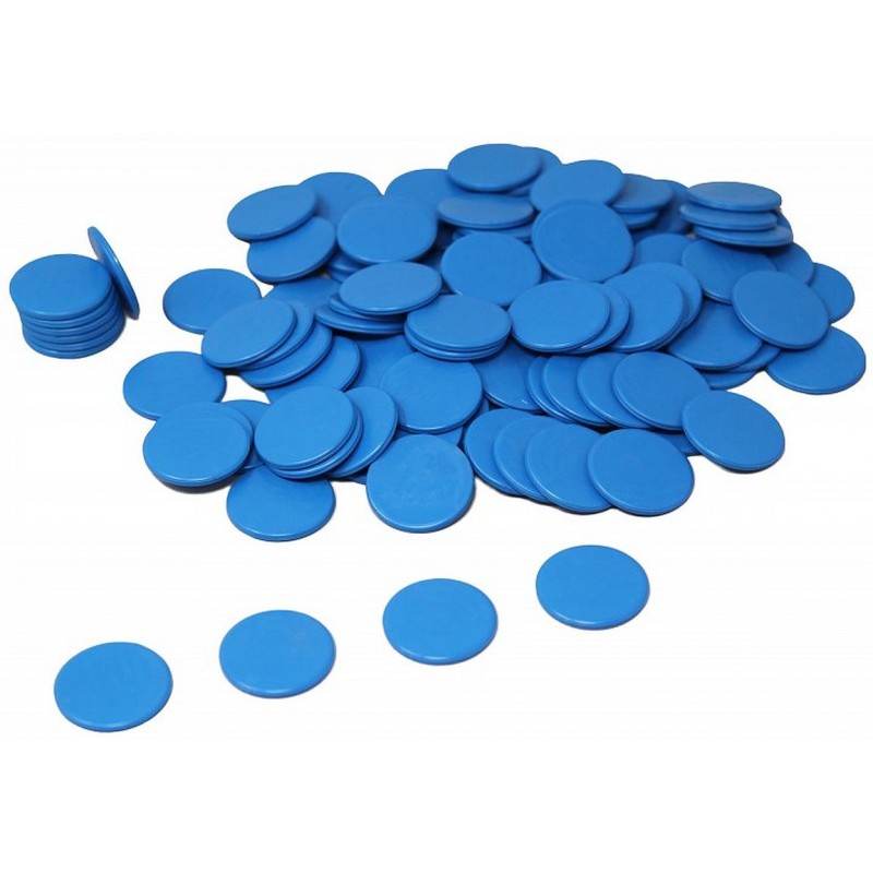 Lot de 100 jetons de couleur rouge, en plastique recyclé