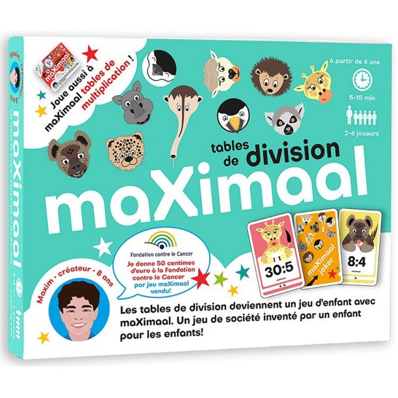 Jeu de cartes pour pratiquer et apprendre les tables de division de ...