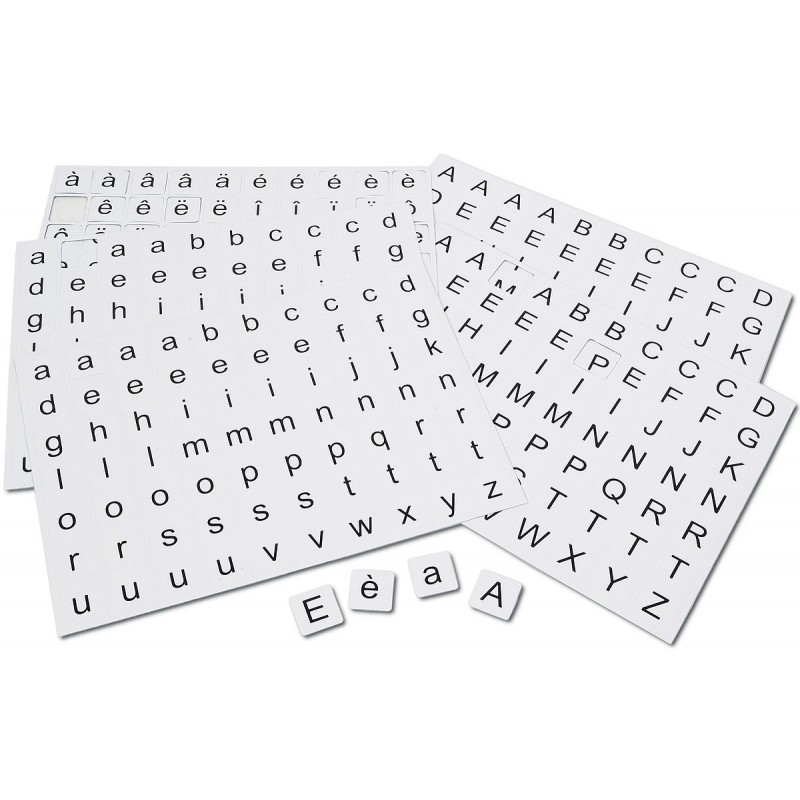 350 lettres magnétiques, majuscules et minuscules, pour l’apprentissage ...