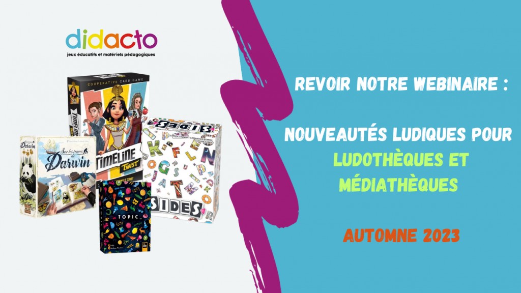 Nouveautés ludiques pour les ludothèques et médiathèques automne 2023